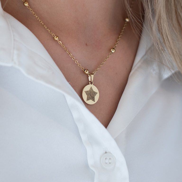 Vingerafdruk Ketting 'Ster' - Juwelia